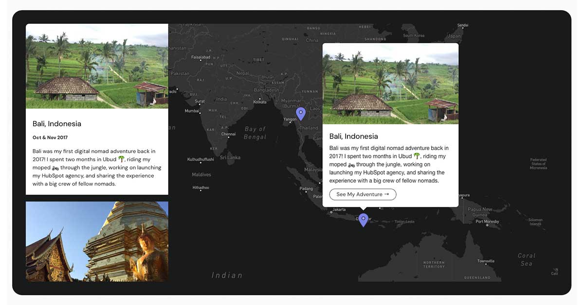 My digital nomad travel map